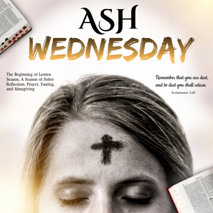 Plantilla de White Ash Wednesday Instagram Post | PosterMyWall