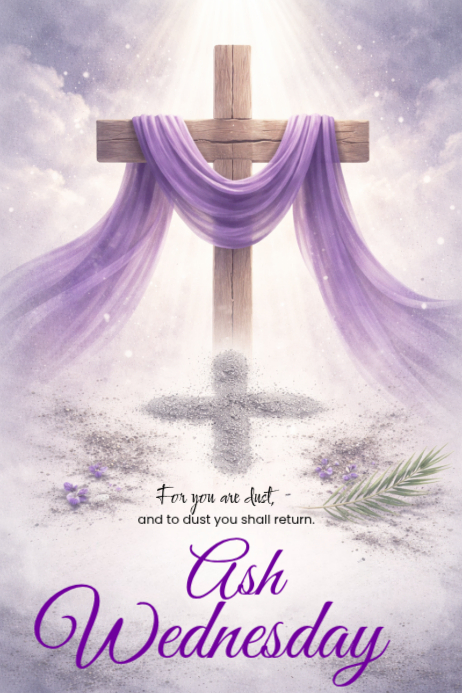 White Ash Wednesday Poster Template | PosterMyWall