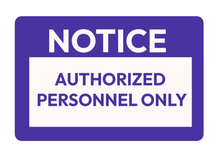 White Authorized Personnel Notice A4 Template | PosterMyWall