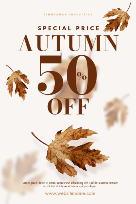 Plantilla de White Autumn Sale Poster | PosterMyWall