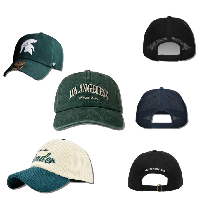 Plantilla de White background of design mockup caps templa | PosterMyWall