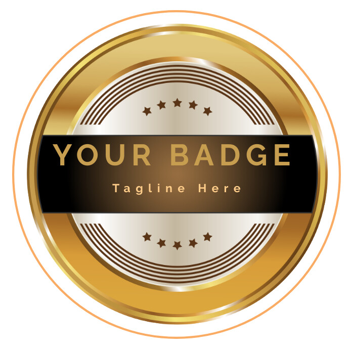 White Badge Logo Template | PosterMyWall