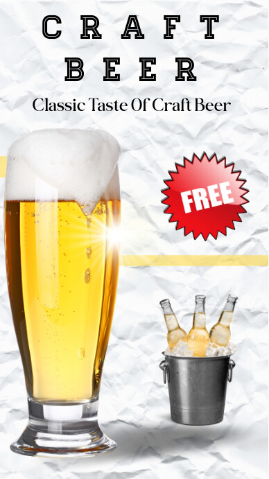 White Beer Advertising Instagram Story Insta Template | PosterMyWall