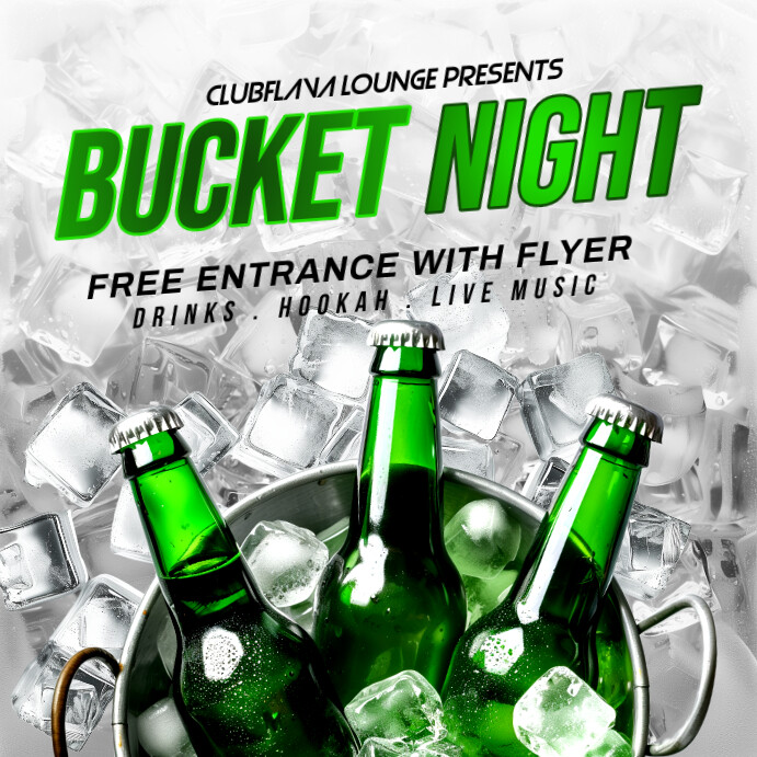 White Beer Bucket Instagram Post Template | PosterMyWall