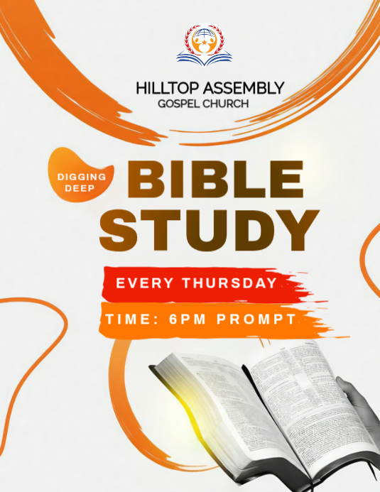 White Bible Study Flyer Template | PosterMyWall