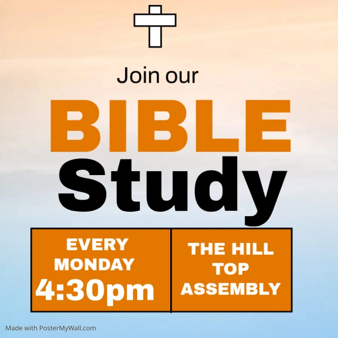White Bible Study Square Template | PosterMyWall
