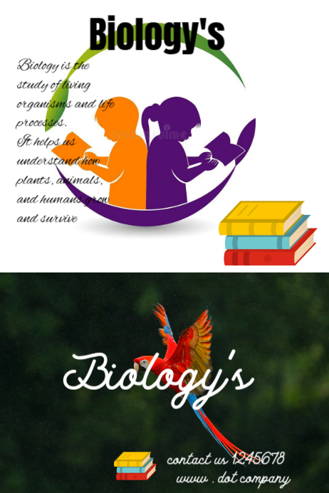White Biology Education Poster Template | PosterMyWall