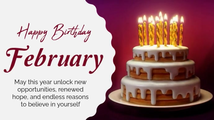 White Birthday Celebration Digital Display Video Template | PosterMyWall