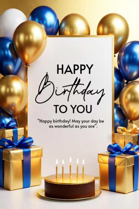 White Birthday Celebration Poster Template | PosterMyWall
