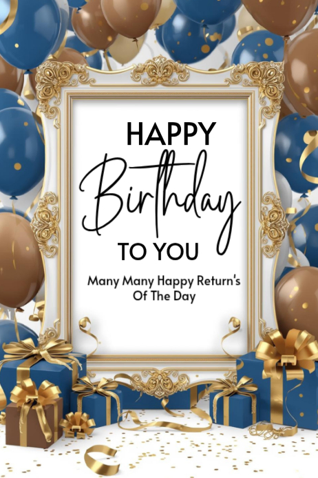 White Birthday Celebration Poster Template | PosterMyWall