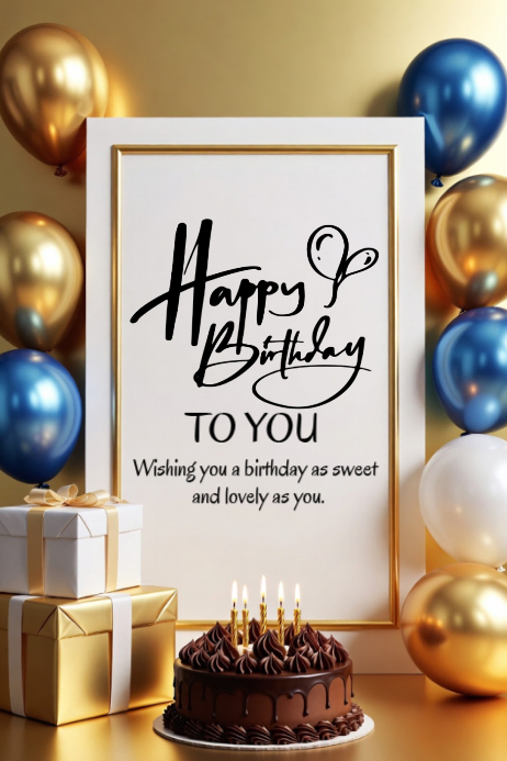 White Birthday Celebration Poster Template | PosterMyWall
