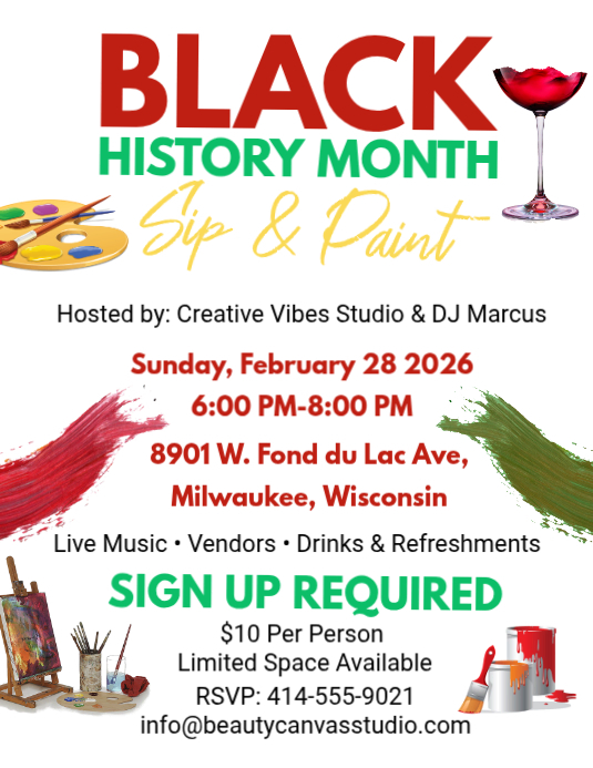 White Black History Month Event Flyer Template | PosterMyWall