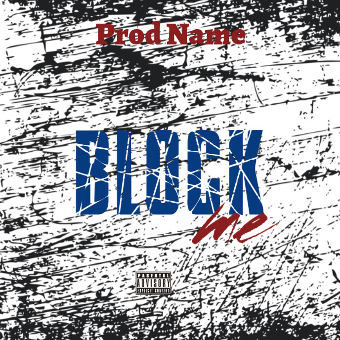 White Block Me Album Cover Template | PosterMyWall