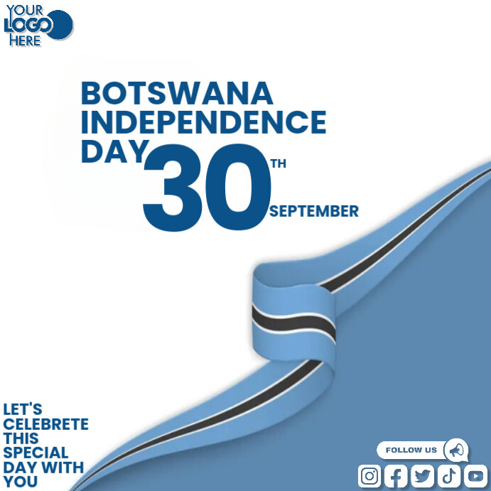 Plantilla de White Botswana Independence Day Instagram Post | PosterMyWall