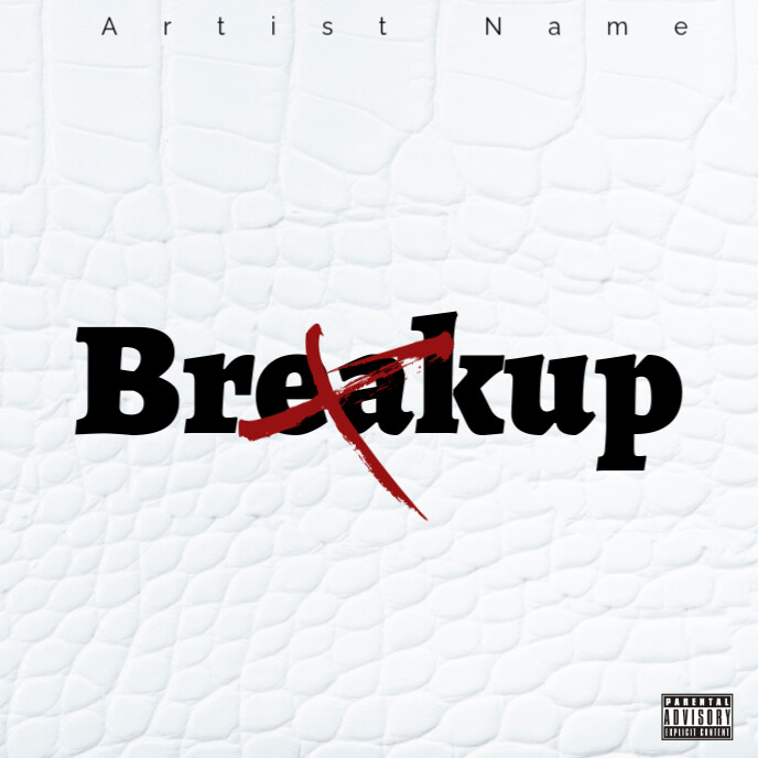 White Breakup Album Cover Template | PosterMyWall
