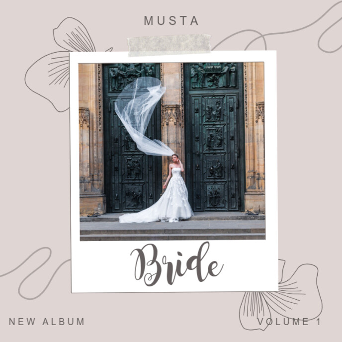 White Bride Album Cover Templat | PosterMyWall
