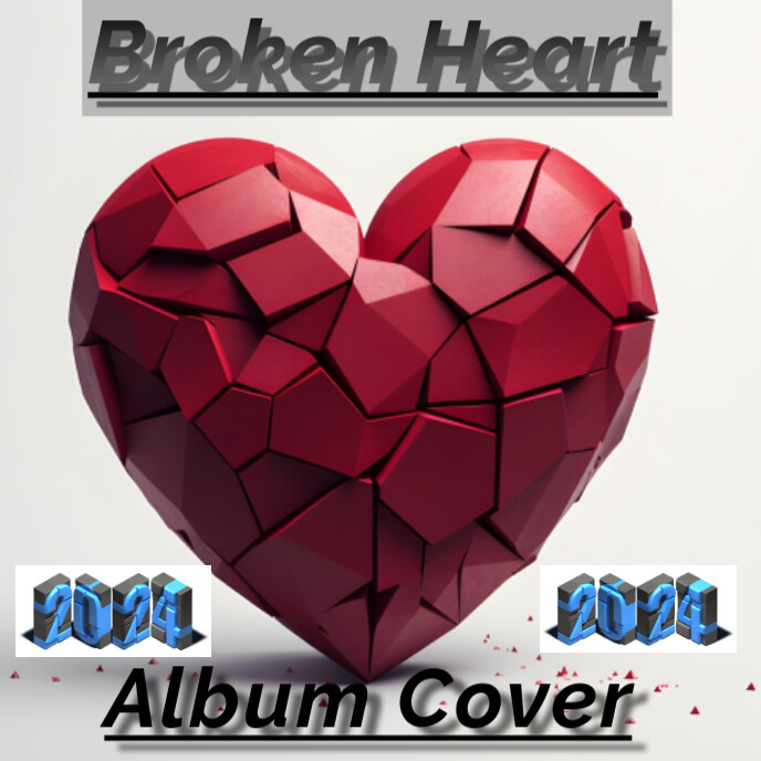 Modèle White Broken Heart Album Cover | PosterMyWall