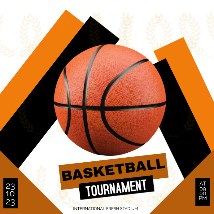 Copy of White brown basketball tournament template | PosterMyWall