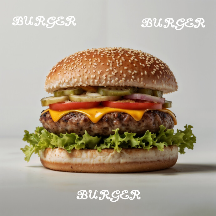 White burger Instagram background post Template | PosterMyWall