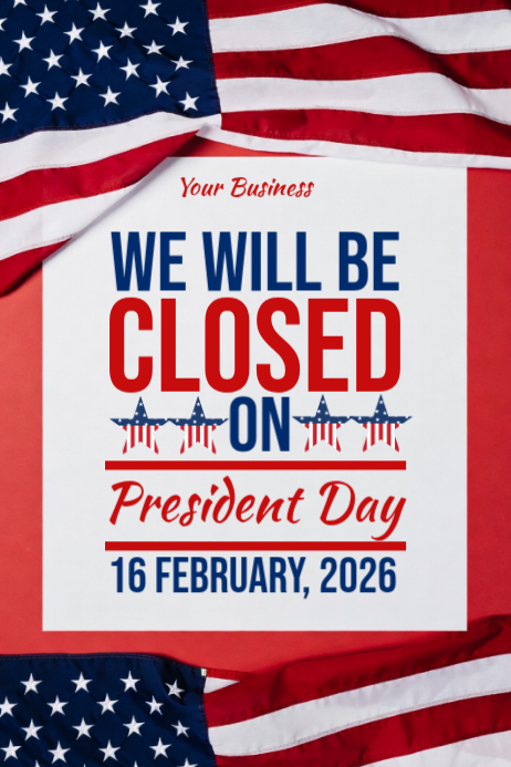 White Business Closure Announcement Poster Template | PosterMyWall
