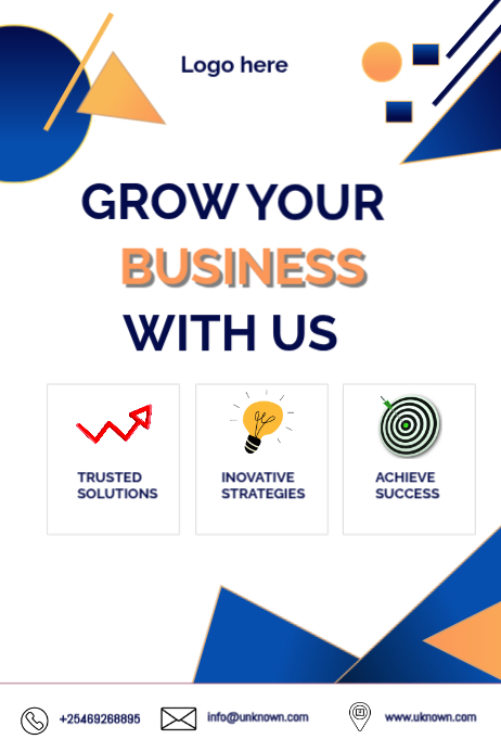 White Business Growth Poster Template | PosterMyWall