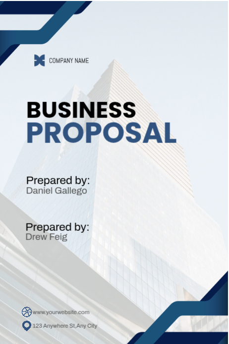 White Business Proposal Poster Template | PosterMyWall