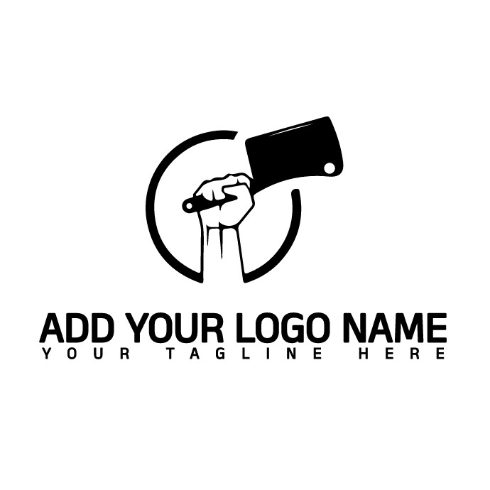 White Butcher Hand/meat Market/butcher Shop/ Template | PosterMyWall