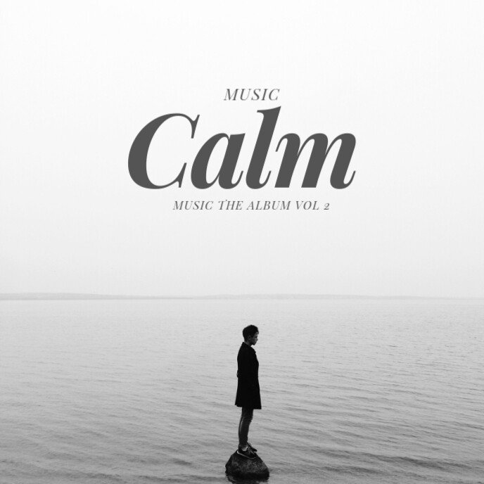 White Calm Album Cover Templat | PosterMyWall