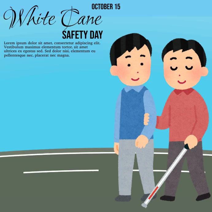 White Cane Safety Day Template | PosterMyWall