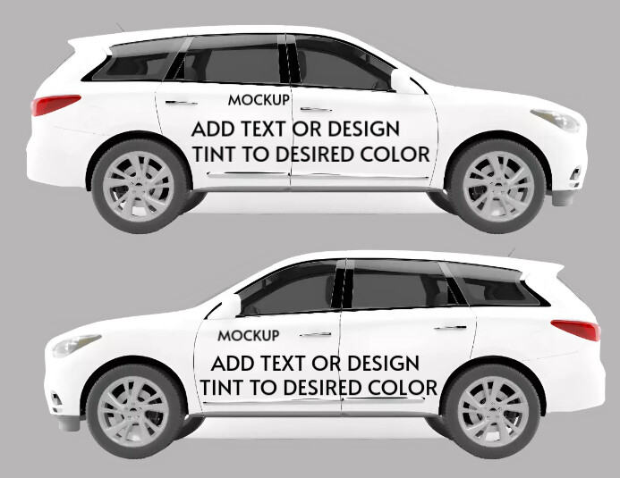 White car mockup template | PosterMyWall