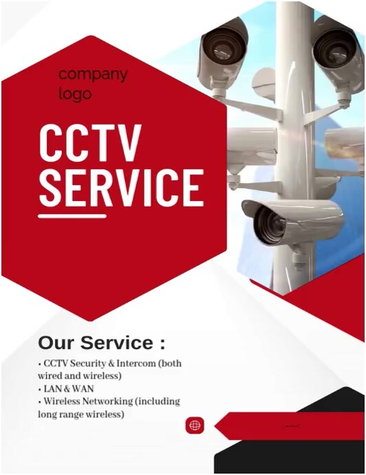 White Cctv Flyer (us Letter) Template | PosterMyWall