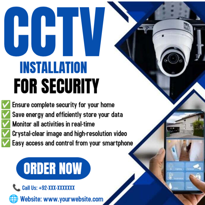 Plantilla de White CCTV Installation Instagram Post | PosterMyWall