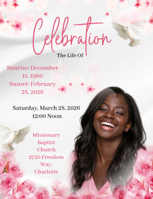 White Celebration of Life Flyer Template | PosterMyWall