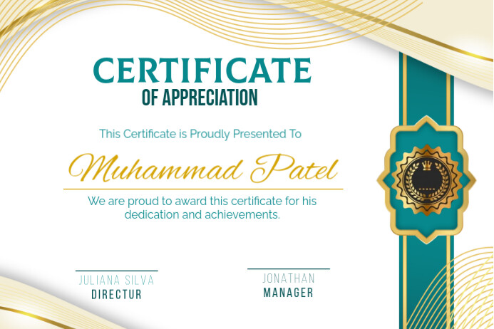 White Ceria Certificate Poster Template | PosterMyWall