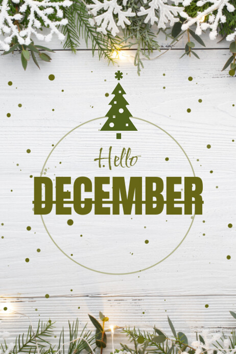 Copy of White Ceria Hello December Poster | PosterMyWall
