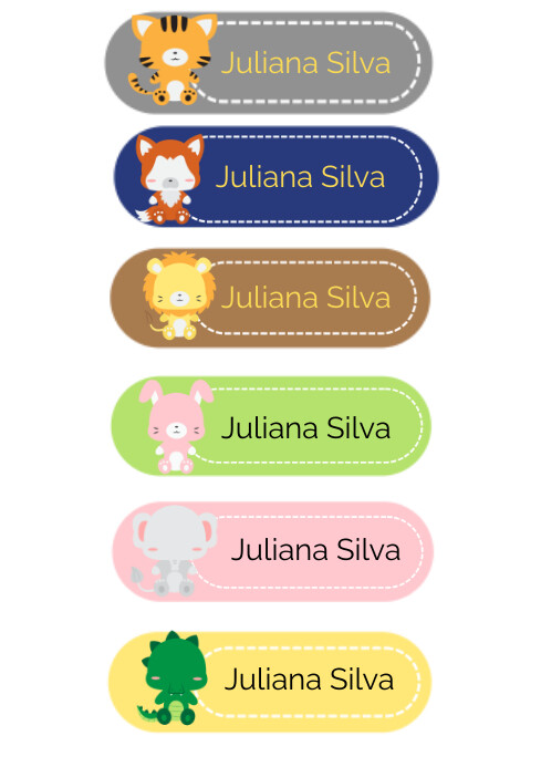 Plantilla de White Ceria Label Nama Lucu A4 | PosterMyWall