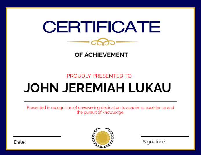 White Certificate of Achievement Flyer Template | PosterMyWall
