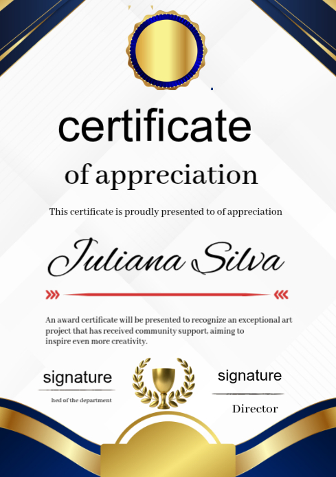 White Certificate of Appreciation A4 Template | PosterMyWall