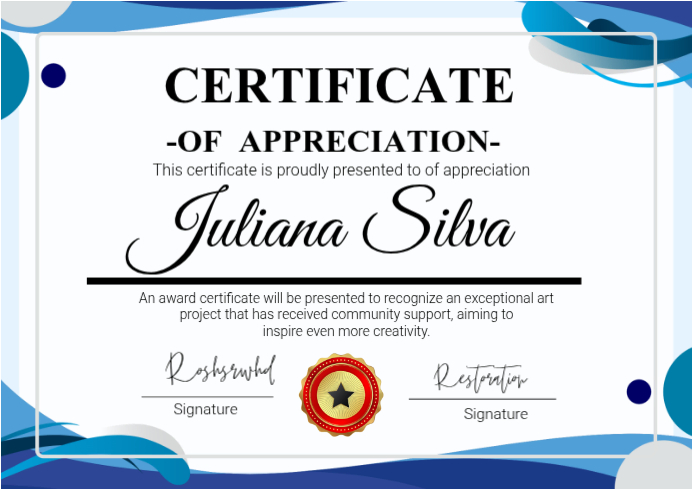 White Certificate of Appreciation A4 Template | PosterMyWall