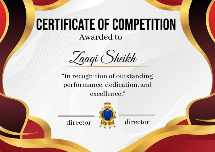 White Certificate of Competition A4 Template | PosterMyWall