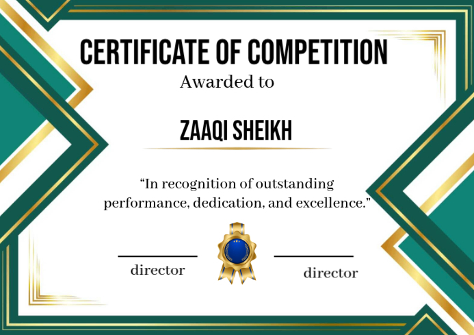 White Certificate of Competition A4 Template | PosterMyWall