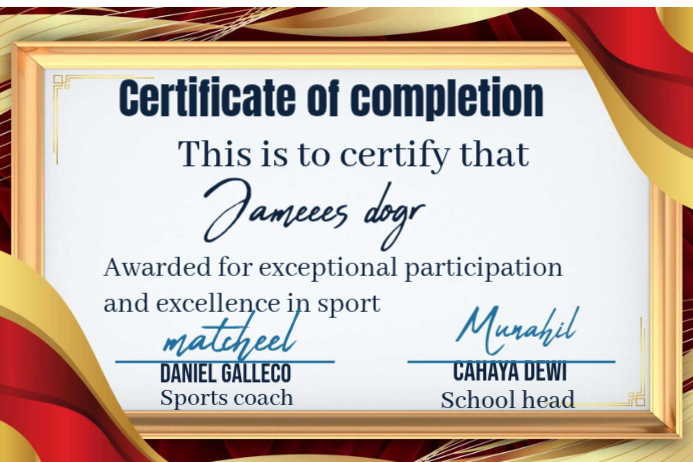 White Certificate of Completion Label Template | PosterMyWall