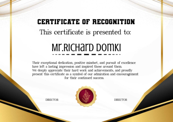 White Certificate of Recognition A2 Template | PosterMyWall