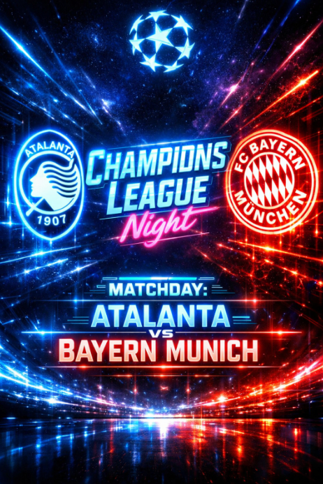 White Champions League Night Poster Template | PosterMyWall