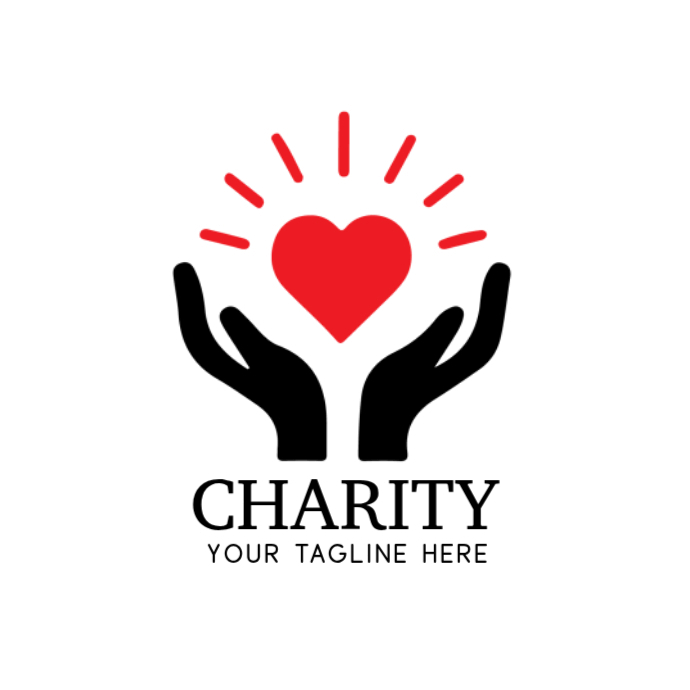 Plantilla de White-Charity-hand-fundraiser-help-agency-logo | PosterMyWall