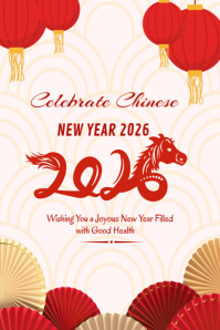 White Chinese New Year Celebration Poster Template | PosterMyWall