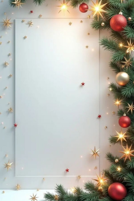White Christmas Background Poster Template | PosterMyWall