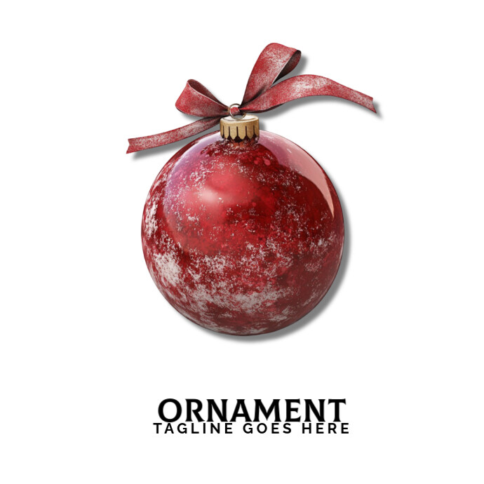 White Christmas Ball Ornament Logo เทมเพลต | PosterMyWall