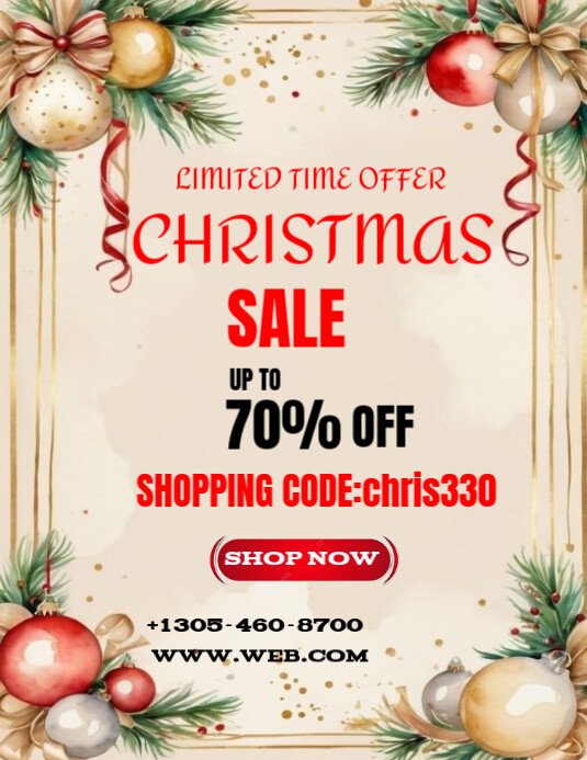 Copy of White Christmas Discount Flyer (us Letter) | PosterMyWall