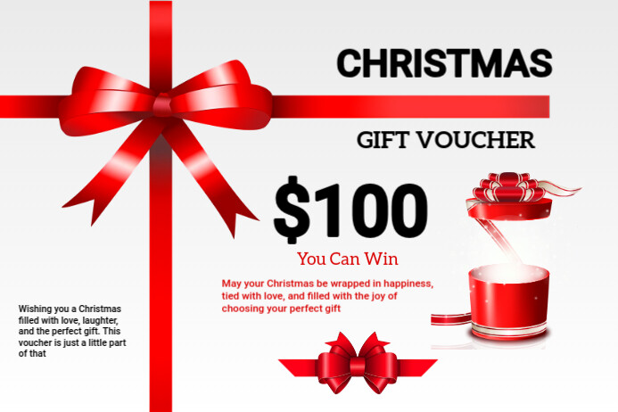 Copy of White Christmas Gift Voucher Poster | PosterMyWall